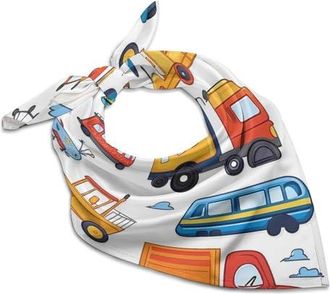 Generic Écharpe carrée en soie légère pour voiture de transport - Écharpe de camion de dessin animé - Écharpe pour cheveux respirante - Cadeau pour femme et h