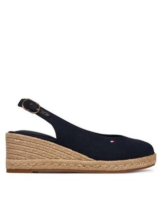 Tommy Hilfiger Espadrilles Mid Wedge Espad Slingback FW0FW09228 Dunkelblau