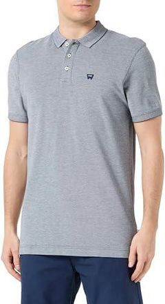 Wrangler Polo Refined, Bleu Marine, L Homme