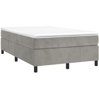 vidaXL Bettgestell ohne Matratze Hellgrau 120x200 cm Samt Vidaxl
