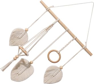 OSALADI Boho Makramee Haarspangenhalter aus Baumwollseil Hängender Haarschmuck Organizer für und Kinderzimmer Wanddeko und Aufbewahrung für Haarbänder