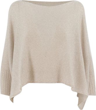 Le Tricot Perugia Femme, Pulls, Beige, Taille: 36/38 FR Pull fa&ccedil;on poncho
