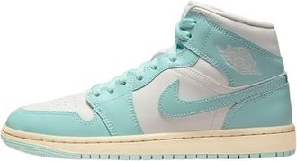 Nike Jordan Nike Femmes Air Jordan 1 Mid Trainers BQ6472 Sneakers Chaussures (UK 5.5 US 8 EU 39, sail Light Dew Muslin 132)