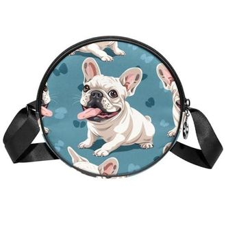 Generic Sac &agrave; bandouli&egrave;re Circle pour femme, petit sac &agrave; bandouli&egrave;re avec fermeture &eacute;clair et bretelles r&eacute;glables, sac &agrave; main rond d&eacute;contract&eacute; pour femmes et 