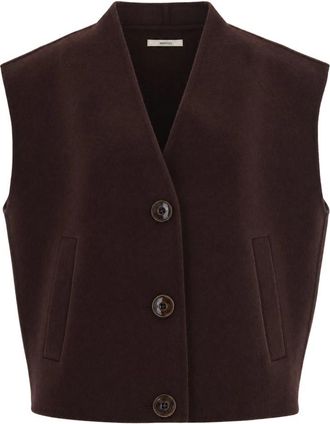 Sessun Weste mit Schalkragen - - Jackets - Damen - Braun - S