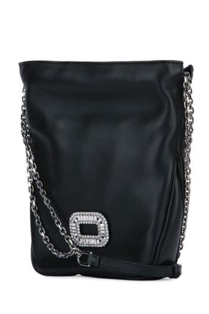 Roger Vivier Womens Pilgrim Pocket Nano Nero Borse A Mano Bag