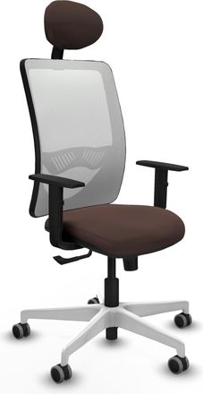 Piqueras y Crespo Call Center Stuhl Zulema mit 1D-Armlehnen, h&ouml;henverstellbarer Lendenwirbelst&uuml;tze und festem Kopfteil, ausgestattet mit Sincro 3 Positionen und Schneid