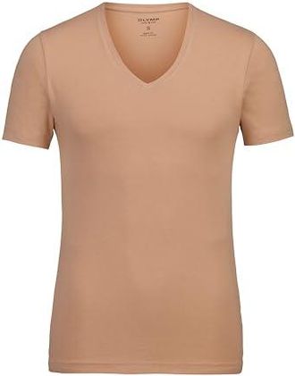 Olymp T-shirt - Col chemise italien - Manches courtes - Homme Blanc Weiß 50 - Beige - L
