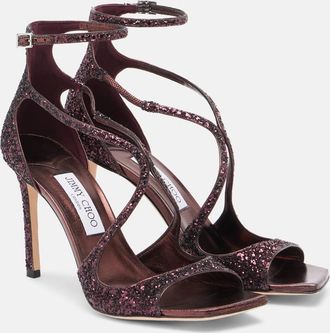 Jimmy Choo London Sandalen Azia 95 mit Glitter