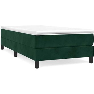 vidaXL Bettgestell ohne Matratze Dunkelgr&uuml;n 90x200 cm Samt Vidaxl