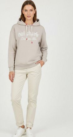 Eight2Nine Hoodie Weiches Sweatshirt mit Kapuze und f&uuml;r Damen (1-tlg) Baumwolle Normal Fit Kapuze Langarm Einfarbig atmungsaktiv
