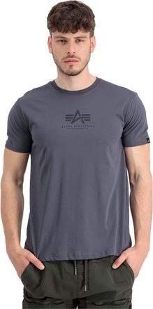 Alpha Industries Herren Basic T Ml T-Shirt, Grau, XS