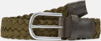 Timberland 35 mm Flechtgürtel mit Lederdetails für Herren in Grün, Herren, Grün, Größe