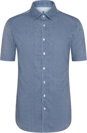 DeSoto Jersey-Kurzarmhemd mit Fineliner-Streifen und Kentkragen, Slim in
