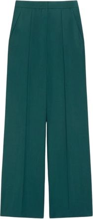 Max Mara Femme, Pantalons, Vert, Taille: 42 FR Fernet Wide Pantalons