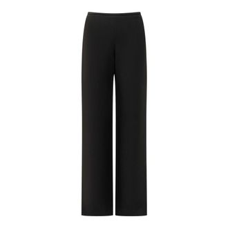 Emporio Armani Femme, Pantalons, Noir, Taille: 44 FR Pantalon Palazzo en Cr&ecirc;pe Cady