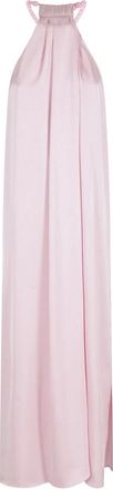 Isabelle Blanche Femme, Robes, Rose, Taille: 38 FR Long Dress With Pearl Necklace