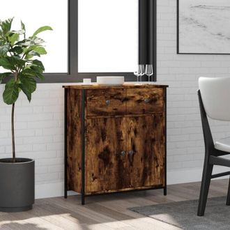 vidaXL Buffet chêne fumé 70x30x80 cm bois dingénierie