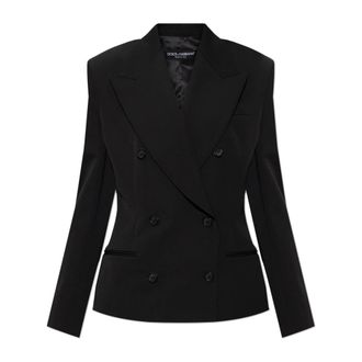 Dolce & Gabbana Wollblazer mit geschlossenem Revers - - Jackets - Damen - Schwarzk - S