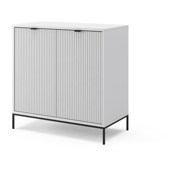 Vicco commode avec tiroirs Eliza, Blanc, 80 x 81.2 cm avec 2 portes