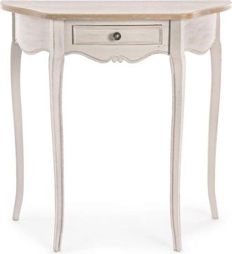BIZZOTTO Bizzotto - Console 1 tiroir 80x35x80 cm en bois beige et naturel - polivia