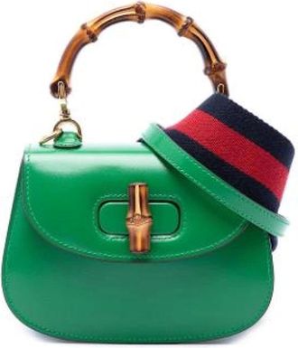Gucci Sac bandouli&egrave;re mini doccasion - Femme - Pre-owned - Vert - Taille: ONE Size