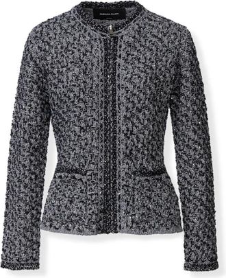 Fabiana Filippi Femme, Vestes, Bleu, Taille: 36 FR Veste en tweed
