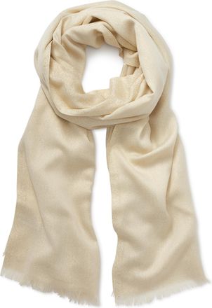Calvin Klein Damen Satin Border Chiffon Scarf Mode-Schal, eierschalenfarben, Einheitsgröße