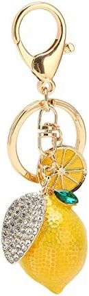 Generic Porte-Clés Pendentif, Porte-Clés Petit Citron avec, Couleurs Exquises, Porte-Clés Citron, Porte-Clés Petit Citron en Métal Solide, Porte-Clés Petit Ci