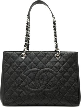Chanel Shopper - Caviar Grand Shopping Tote - Gr. unisize - in Schwarz - f&uuml;r Damen
