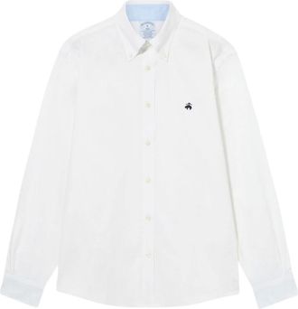 Brooks Brothers Homme, Chemises, Blanc, Taille: 2XL Chemise Oxford Coupe Standard Non-Iron &agrave; Boutons