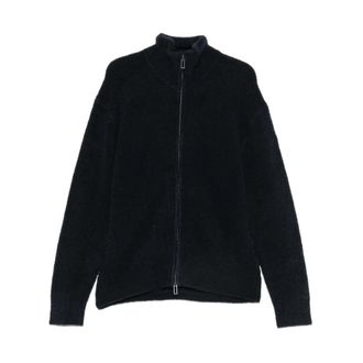 Paolo Pecora Boucl&eacute;-Strickjacke mit Rei&szlig;verschluss - - Knitwear - Herren - Blau - L