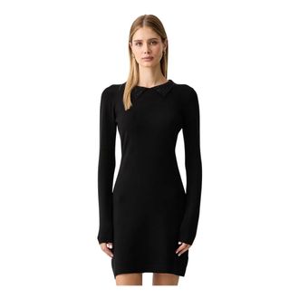 Gaud&igrave; Robe &agrave; col chemise - Femme - Robes - Noir - Taille: 36 FR