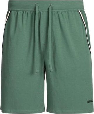 HUGO BOSS Short droit uni en coton m&eacute;lang&eacute;