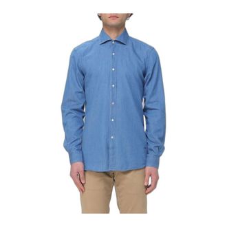 Fay Chemise coupe droite - Homme - Chemises - Bleu - Taille: 3XL