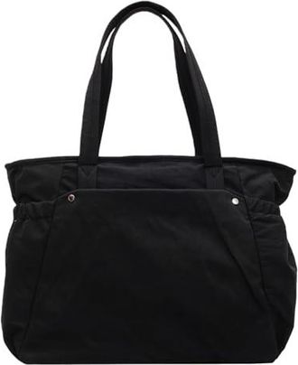 Generic Kexpery Sac &agrave; main d&eacute;contract&eacute; en toile Oxford cordon lat&eacute;ral Sac pour ordinateur portable l&eacute;ger Sac de voyage pratique pour femmes