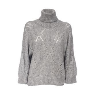 PESERICO Alpaka-Mischung Rollkragenpullover - - Knitwear - Damen - Grau - M