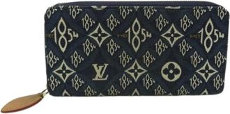 Louis Vuitton unisex, Pre-owned, Bleu, Taille: ONE Size Portefeuille en toile Pre-owned