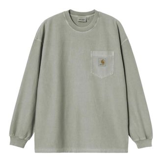 Carhartt Work in Progress L/S Lockere Tasche T-Shirt - - Tops - Herren - Gr&uuml;n - XL