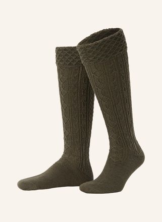 Lusana Lusana Trachten-Kniestr&uuml;mpfe Aus Merinowolle gruen