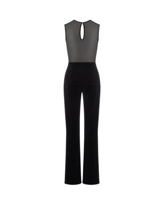Patrizia Pepe Velvet with Tulle Pant Suit - Black