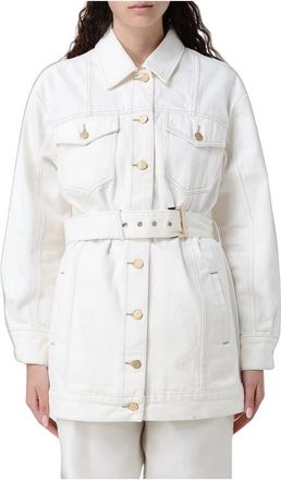 A|X Armani Exchange Jeansjacke mit G&uuml;rtel - - Jackets - Damen - Wei&szlig; - S