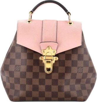 Louis Vuitton Clapton Damier and Leather backpack - Braun