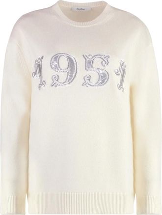 Max Mara Femme, Pulls, Blanc, Taille: 36 FR Plata Sweater