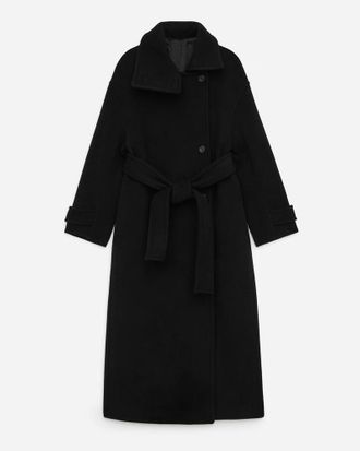 Arket Oversize-Mantel Aus Wollmischung -Schwarz