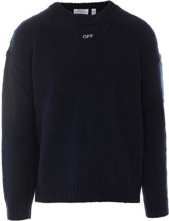 Off-white Pull Col Rond - Bleu