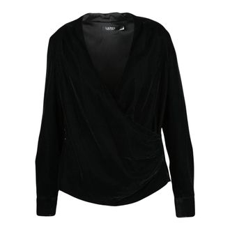Ralph Lauren Samtbluse - - Blouses & Shirts - Damen - Schwarzk - S
