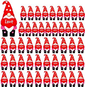 Generic Mini Gnom Dekosammlung - Kompaktes Harzfiguren-Set, Valentinstag-Tischdekorationen, Feengartenausstellungsst&uuml;cke, kleine dekorative Statuen mit L&ouml;sen