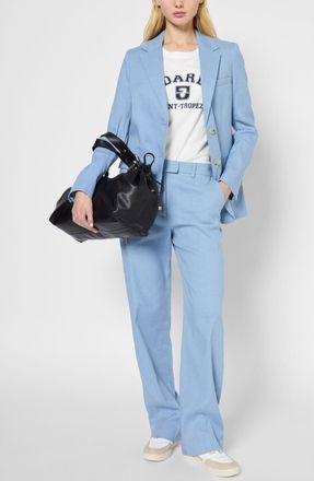 Gerard Darel Blazer en lin et coton - ROSETTE - Bleu gris&eacute;
