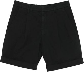 Dondup Homme, Shorts, Noir, Taille: W31 Front-pleated Cuffed Short